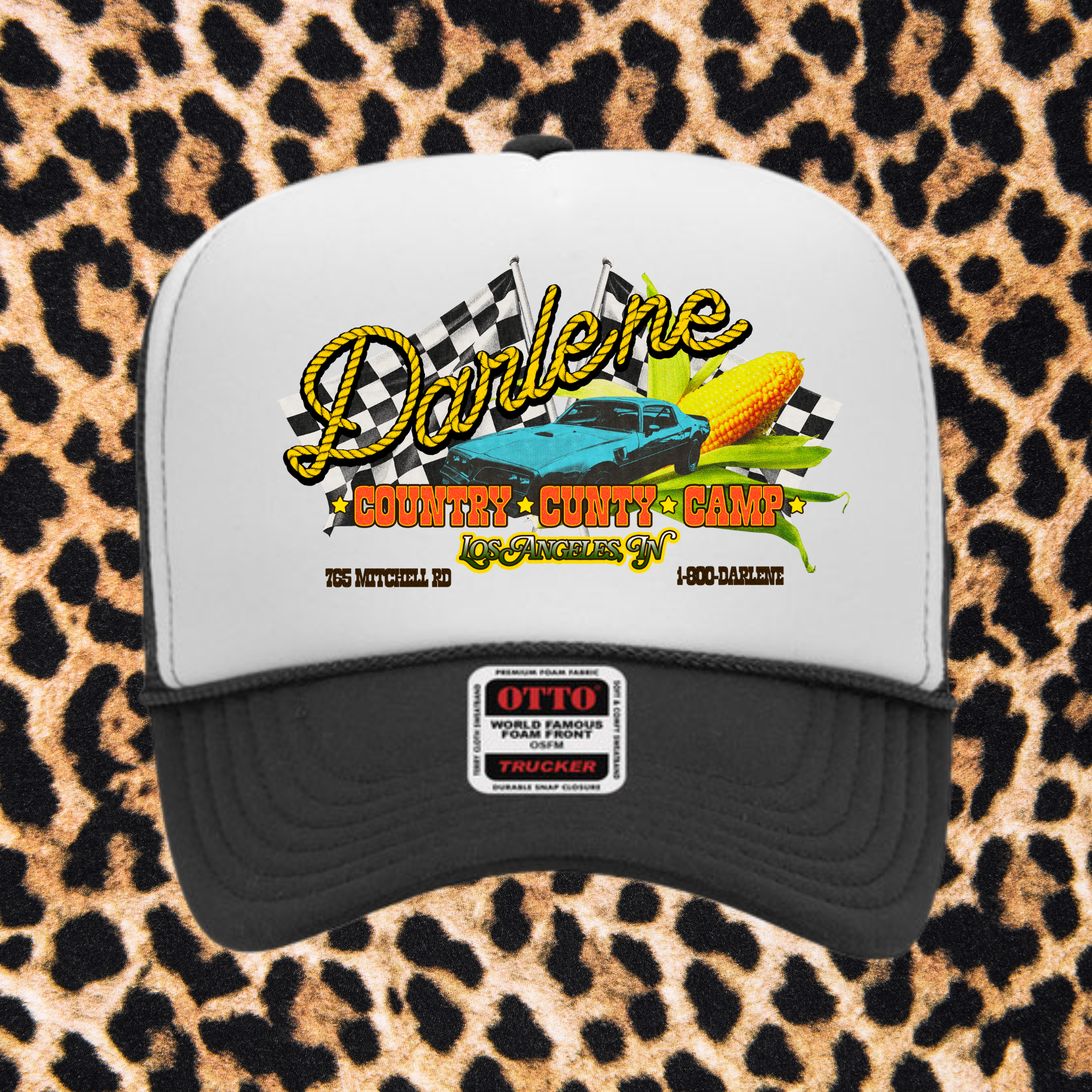 Darlene Trucker Hat | Black & White Standard – Darlene Mitchell